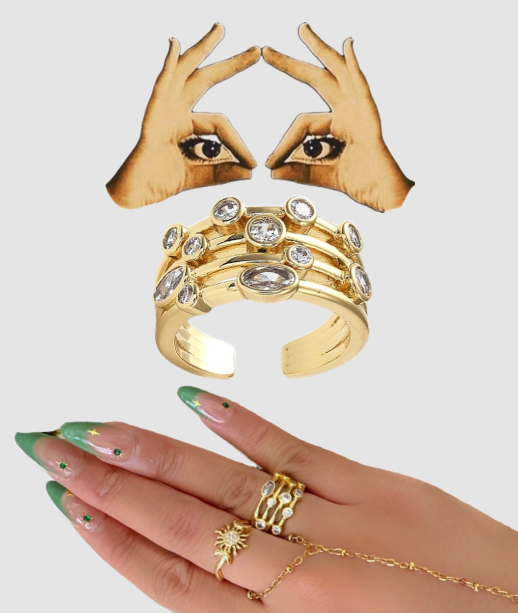 Open Back Rings – w charms